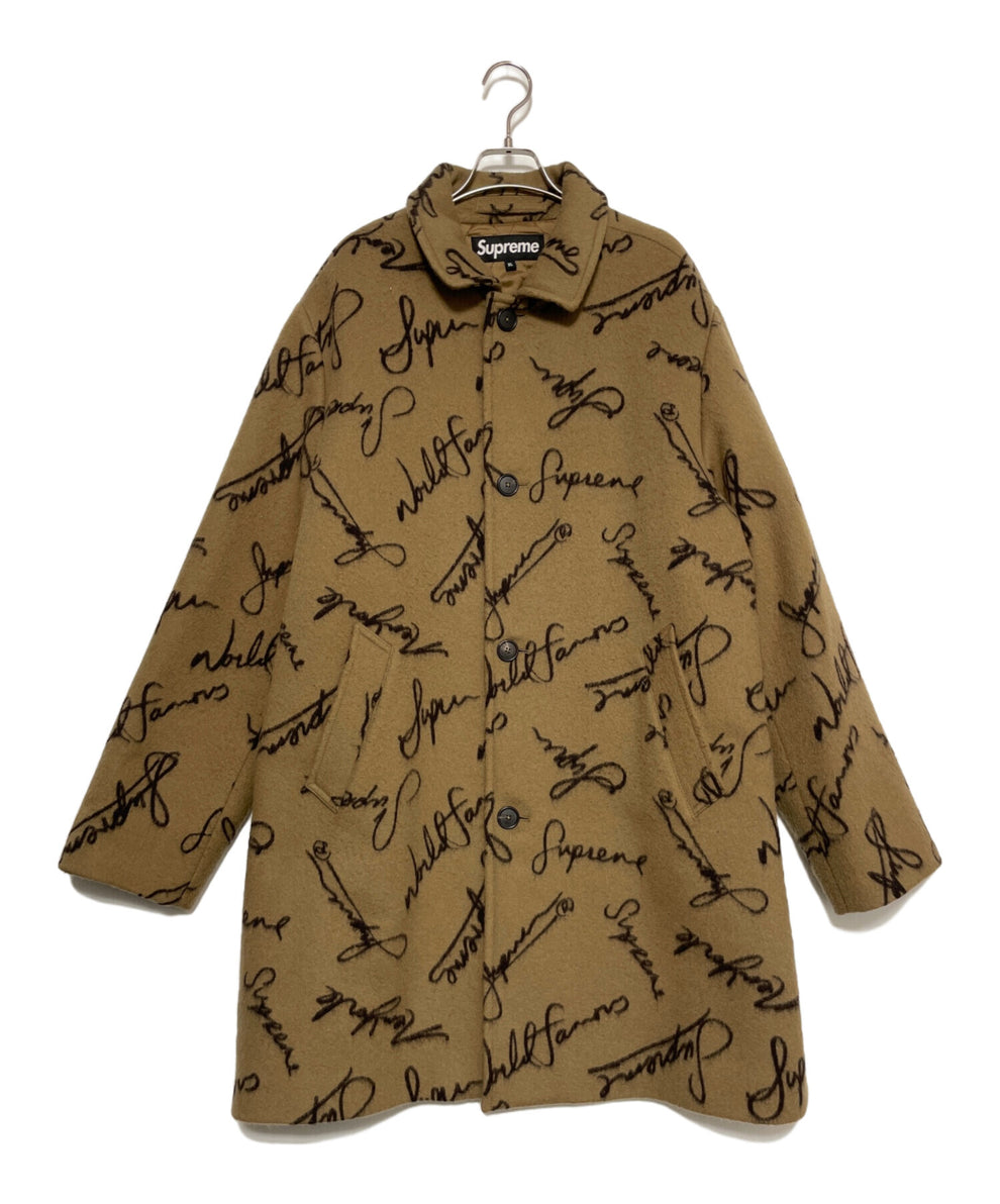 [Pre-owned] SUPREME Script Logos Wool Overcoat – Archive Factory